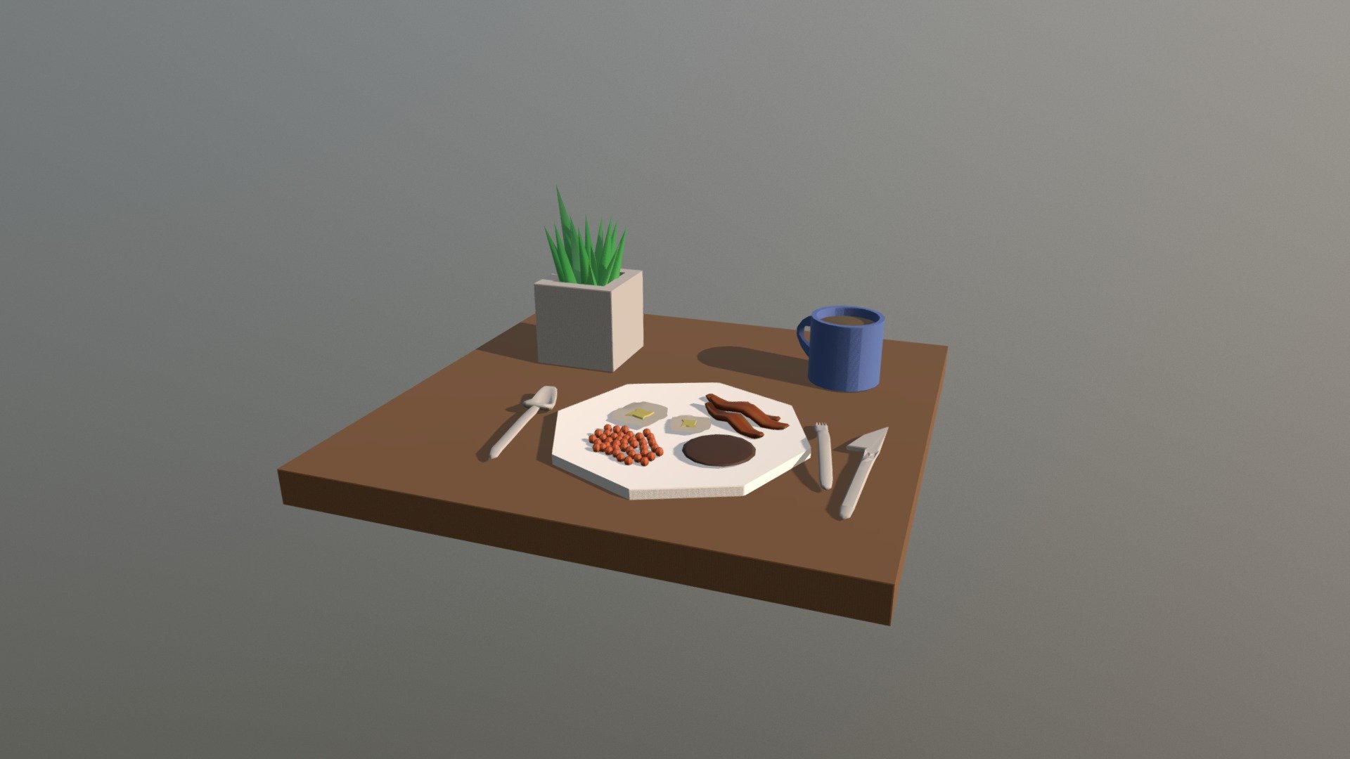 Morning Breakfast - 3D model by Georgia (@GeorgiaLP) [9338674] - Sketchfab