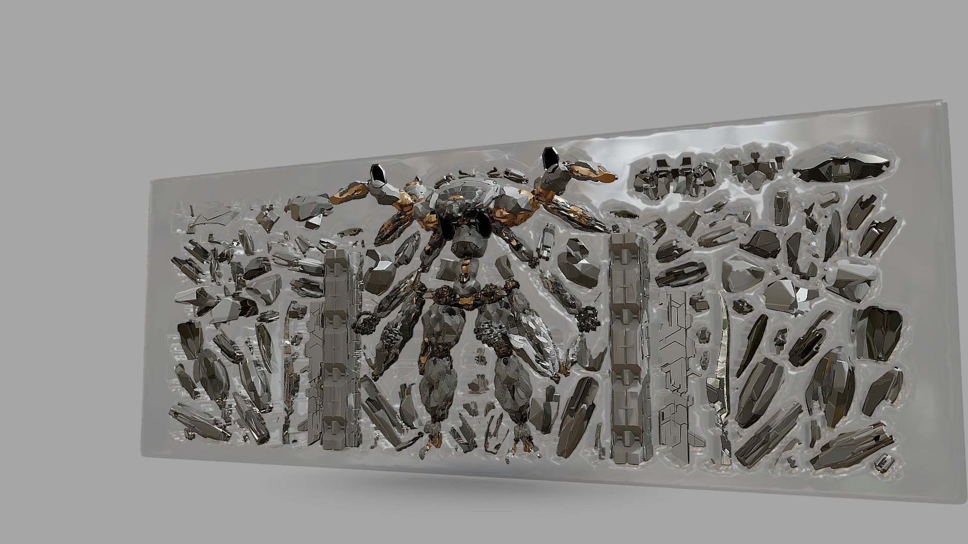 Procedural Hard Surface Modeling Test 25 026 Download Free 3d Model
