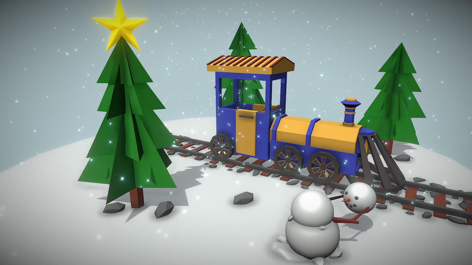 Low Poly Locomotive - Download Free 3D model by Tobias Schmid ...