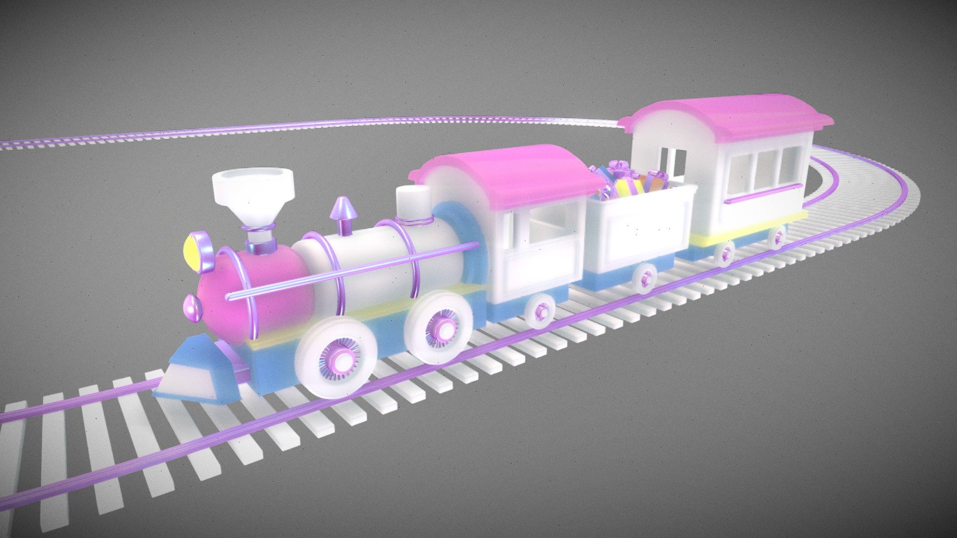 Toy Train - Download Free 3D model by studio.permeated [9339946] - Sketchfab