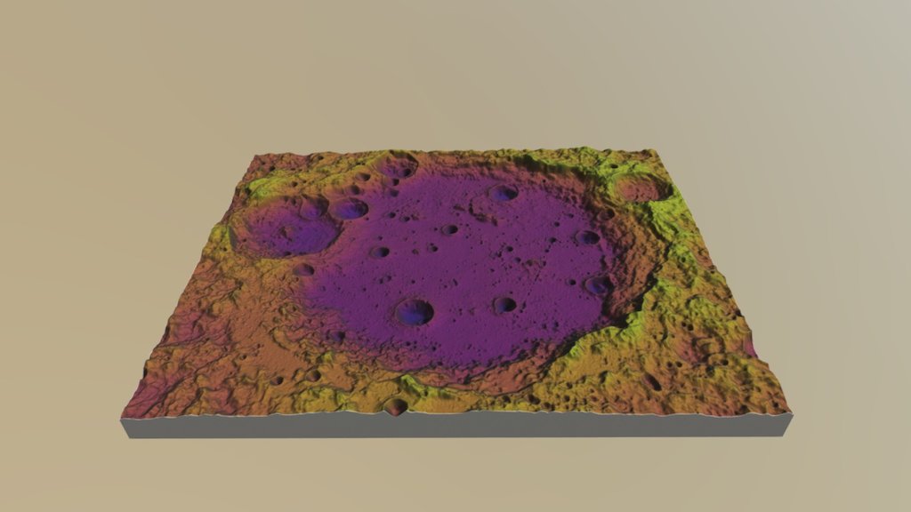 Lunar Map, Large Crater: Plasma Scheme - 3D model by smartmAPPS ...