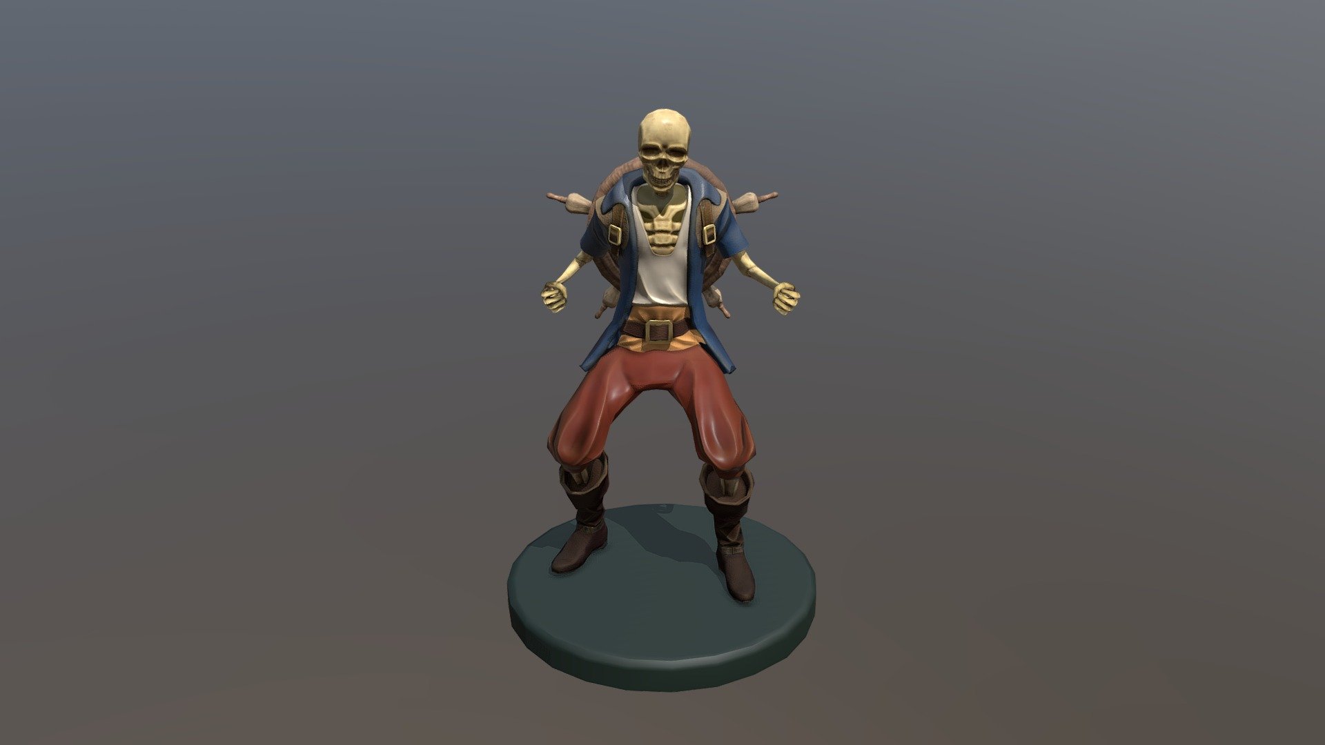 Pirate skeleton - 3D model by ferrier.quentin [9341938] - Sketchfab