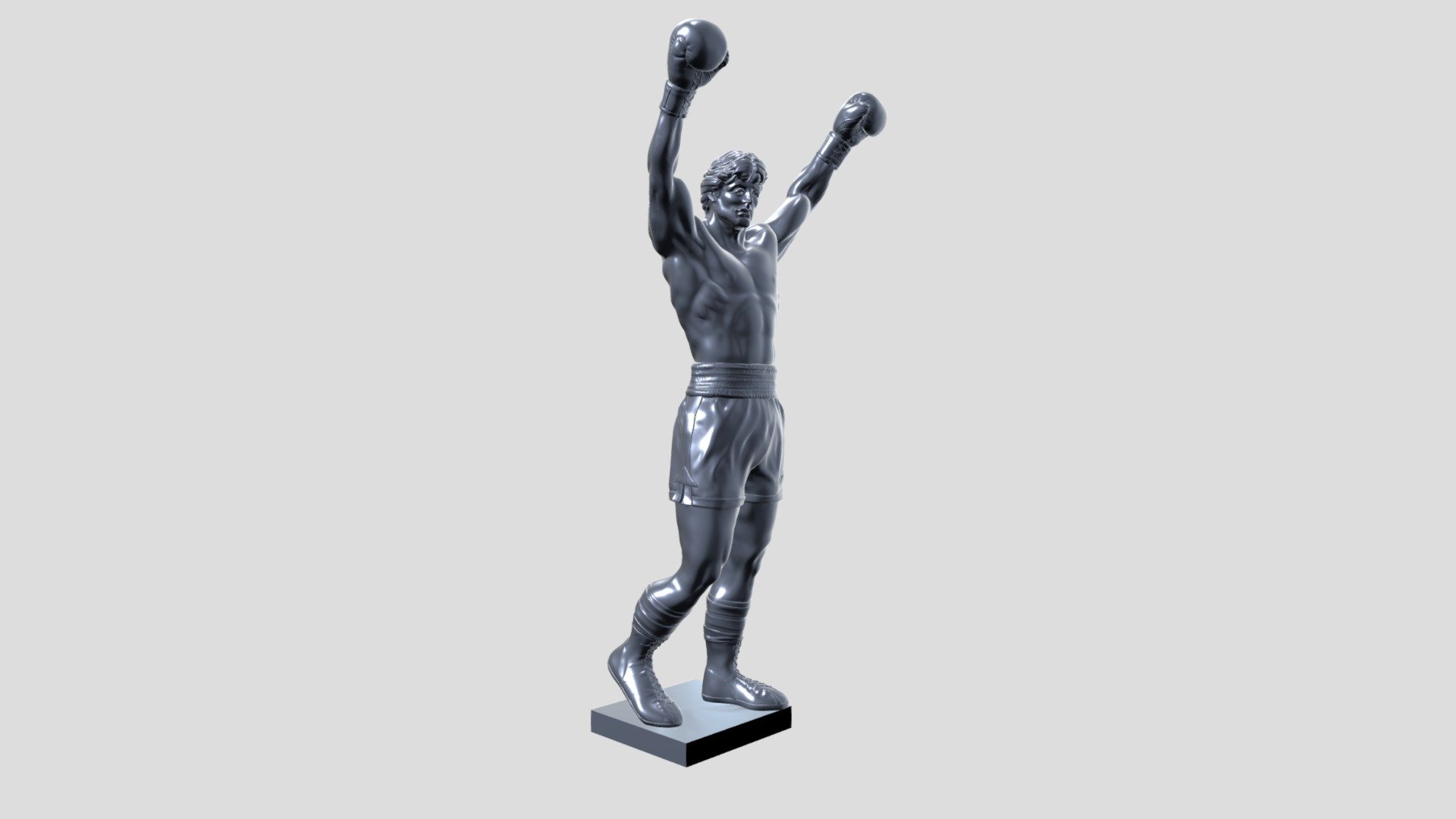 Rocky Statue - 3D model by gabrielncoffey [9343fbf] - Sketchfab