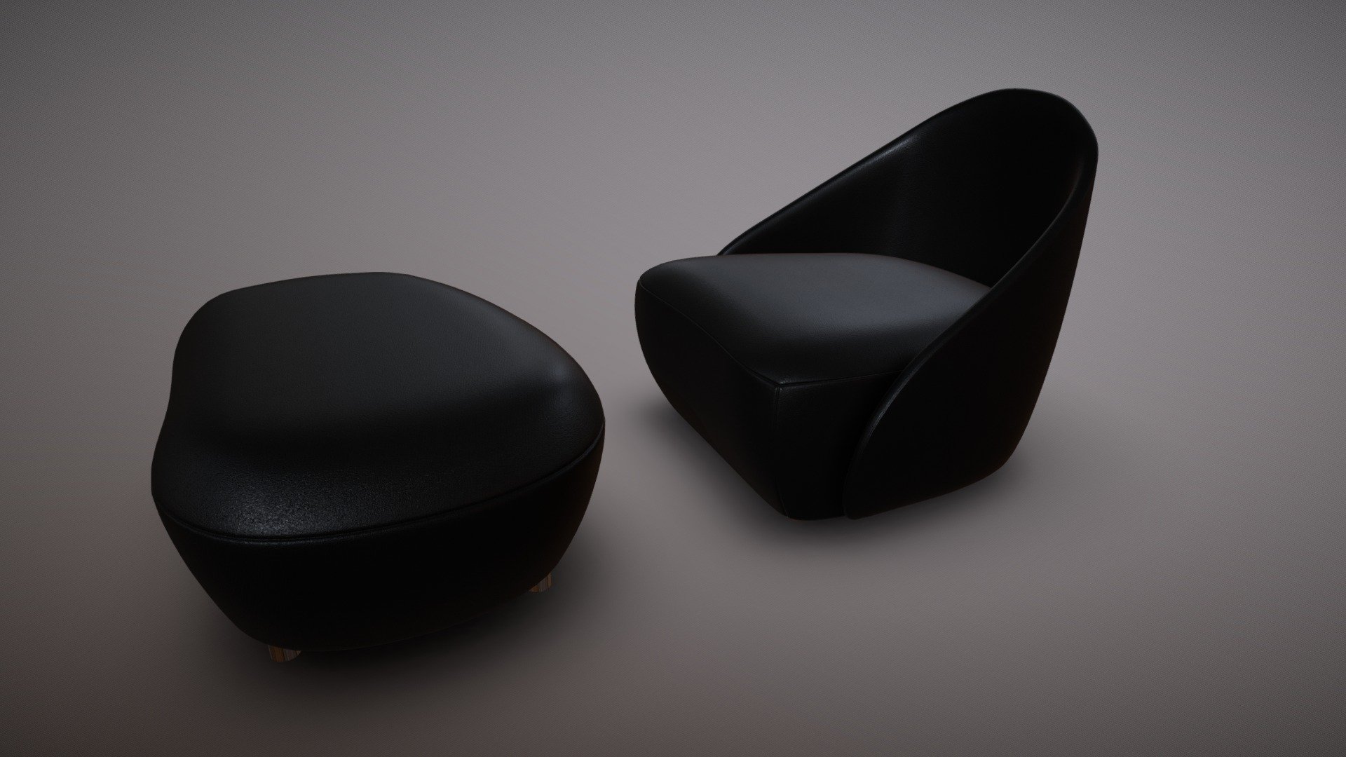Pierre Chair & Ottoman - 3D model by Inferix (@Alex.Meister) [9348f9c ...