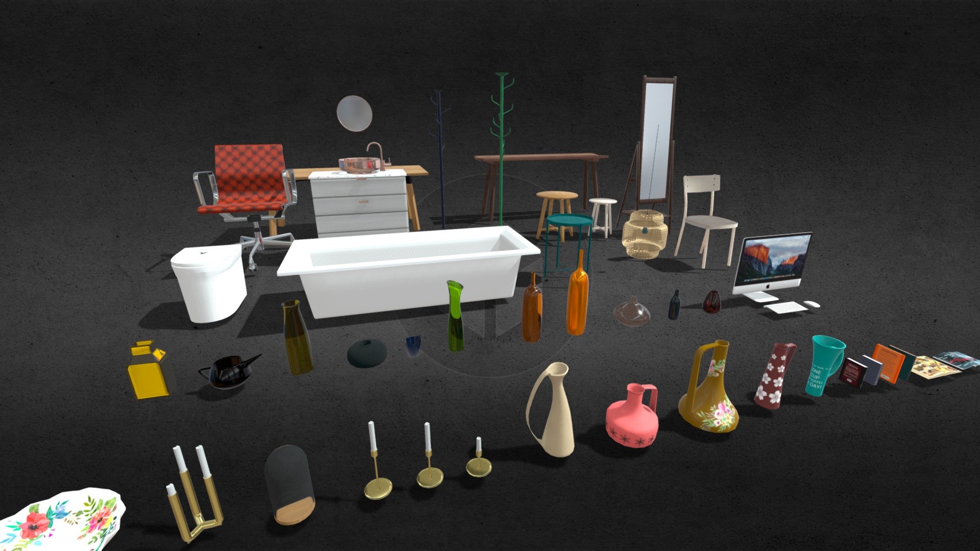 House Interior Set 2 - Buy Royalty Free 3D model by Sapizon [9349186 ...