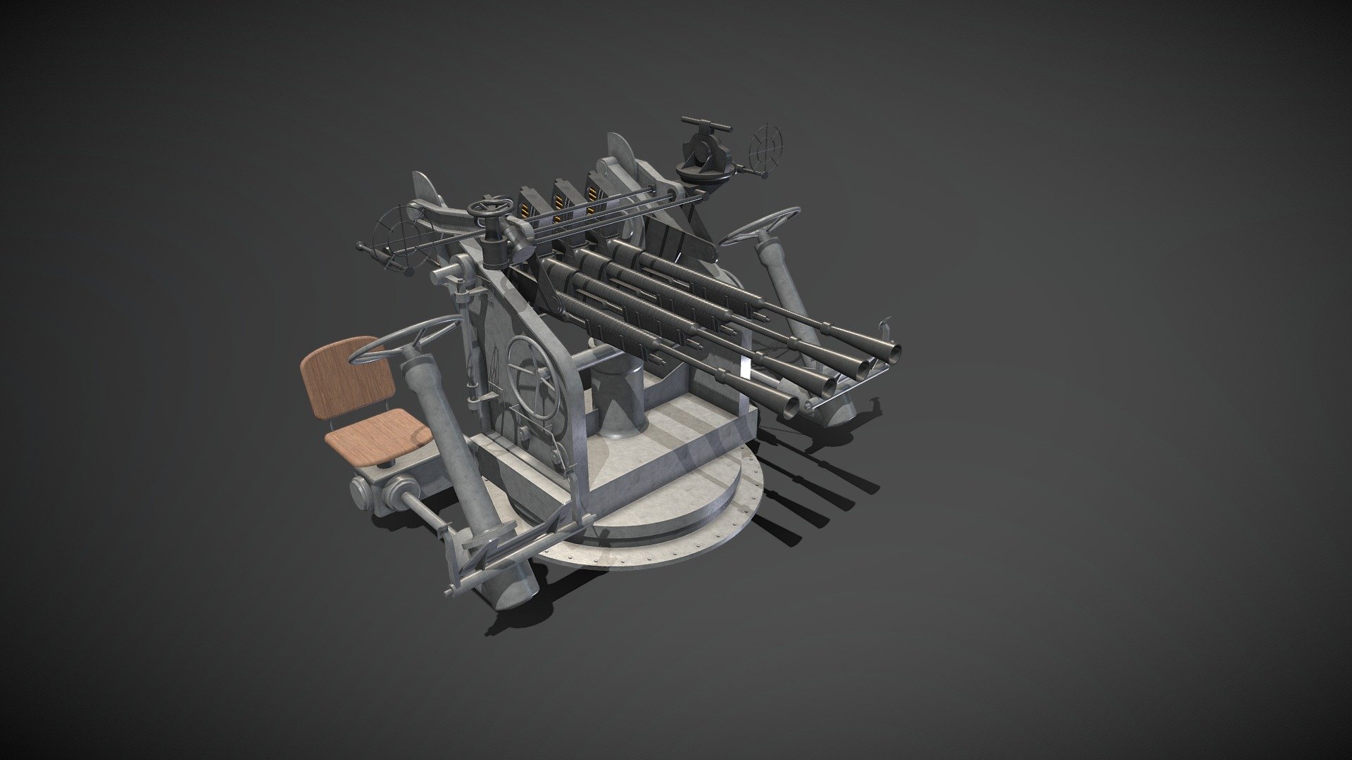 13 mm/76 (0.52") Type 93 Quad - Buy Royalty Free 3D model by ...