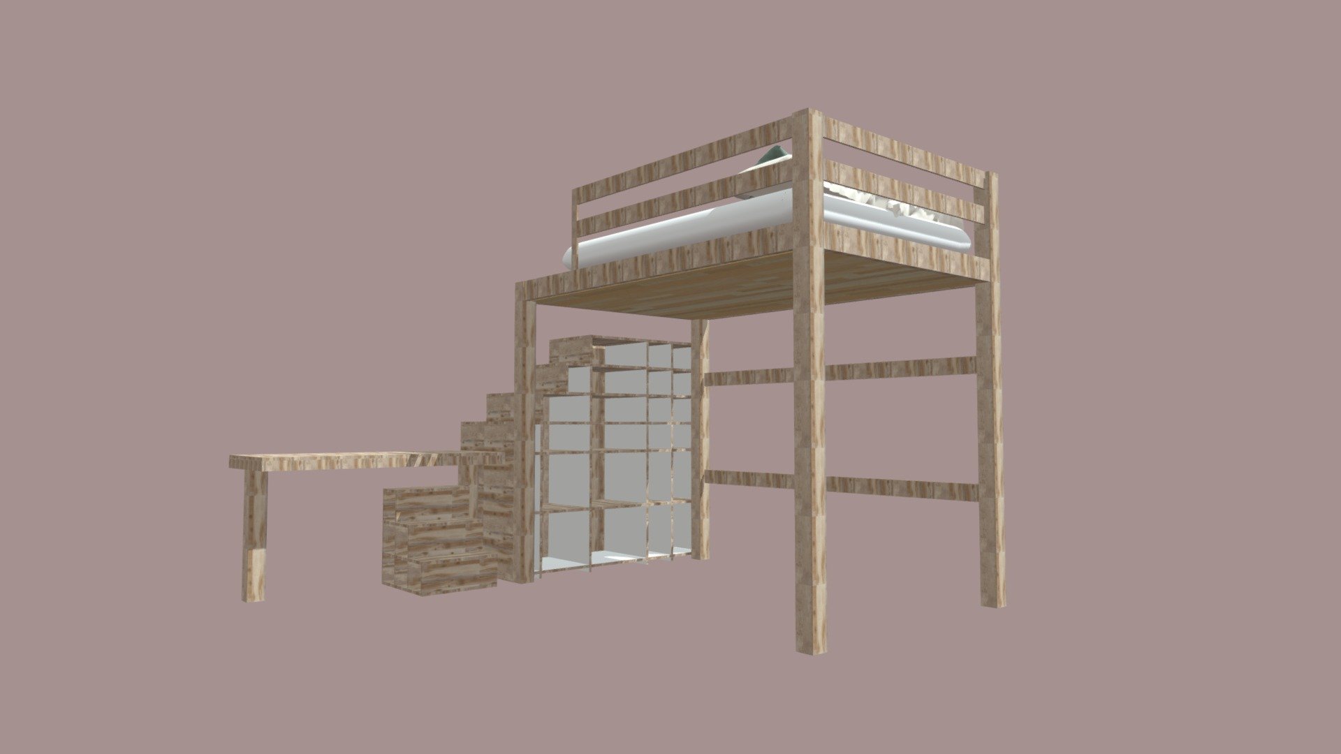loft bed - 3D model by jmbfreitas [934e7fd] - Sketchfab