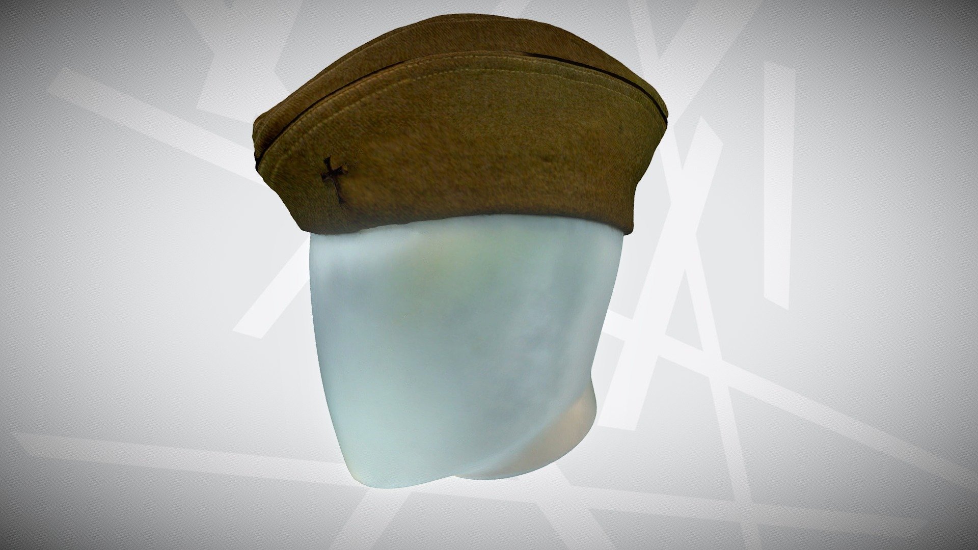 Chaplain's AEF Overseas Cap - 3D model by WWIMuseum [934eb66] - Sketchfab