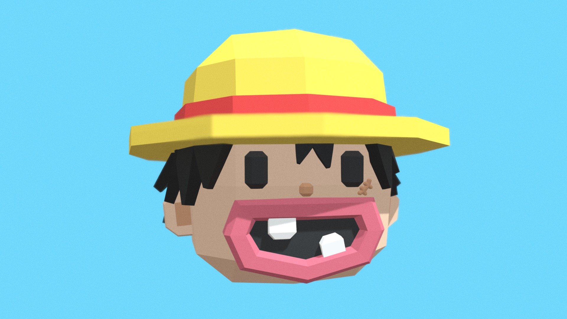 Luffy - One Piece Low Poly - 3D model by arthurmarinho [934ffb0 ...