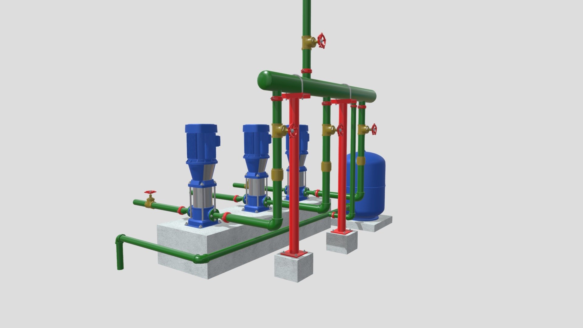 Water Pumps System - Buy Royalty Free 3D model by Senynew17SKF [9350aef ...