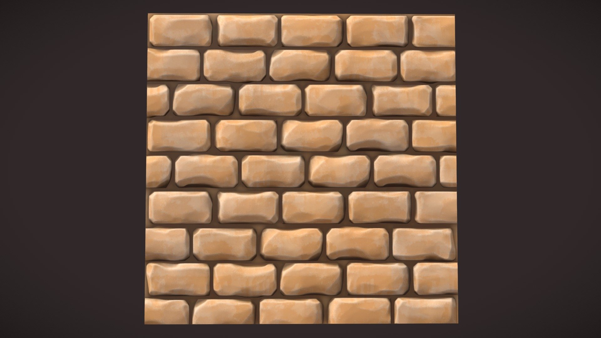 FREE Stylized Trimsheet - Brick wall - Download Free 3D model by ...