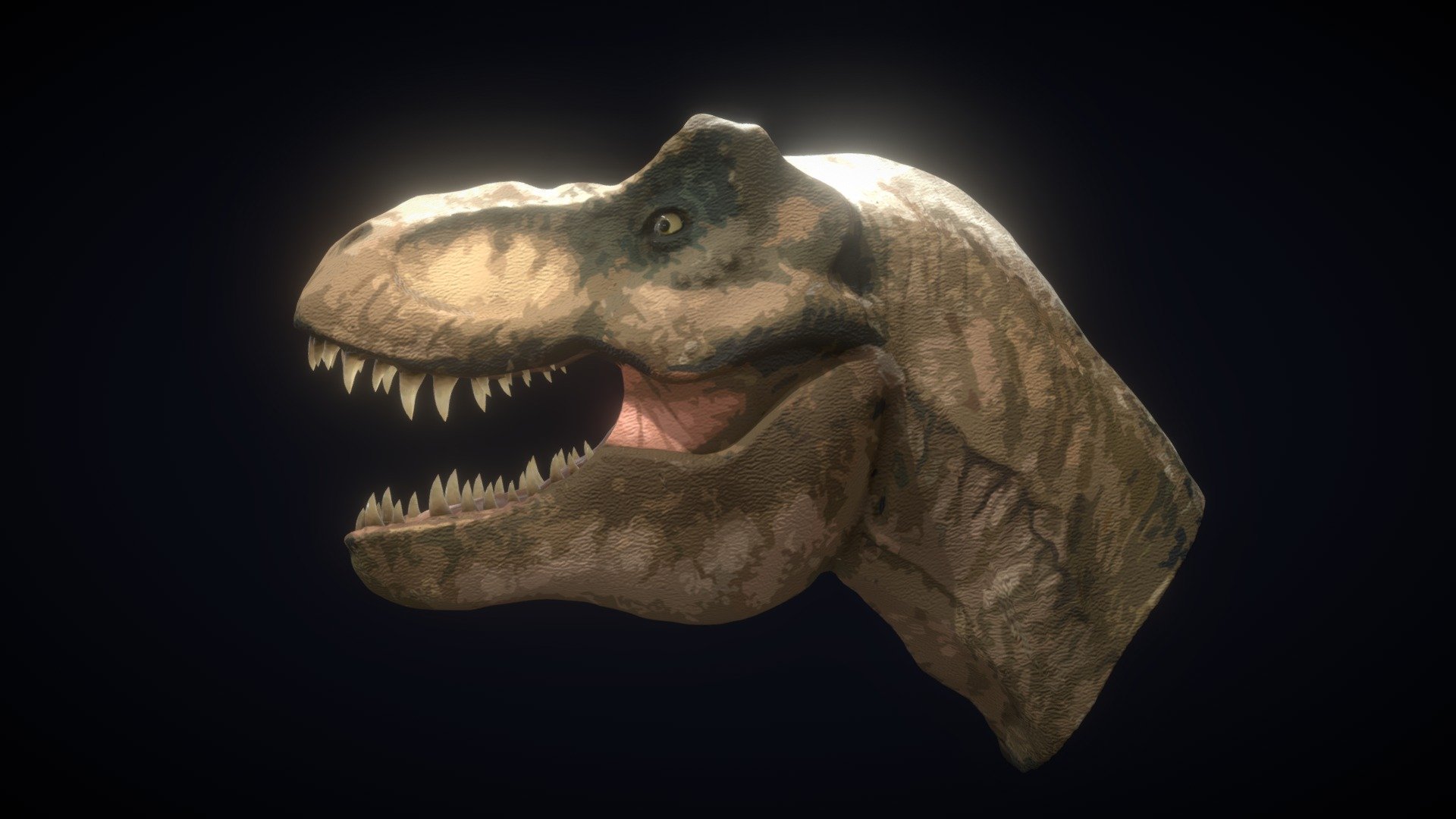 Tyrannosaurus Rex head with armature - 3D model by Lycortas [9357919 ...