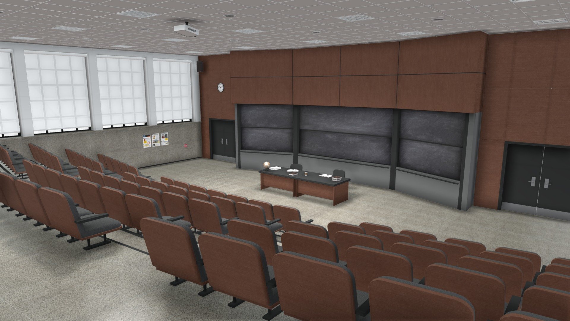 Lecture Hall - 3D model by Janis Zeps (@Zeps3D) [935e67a] - Sketchfab