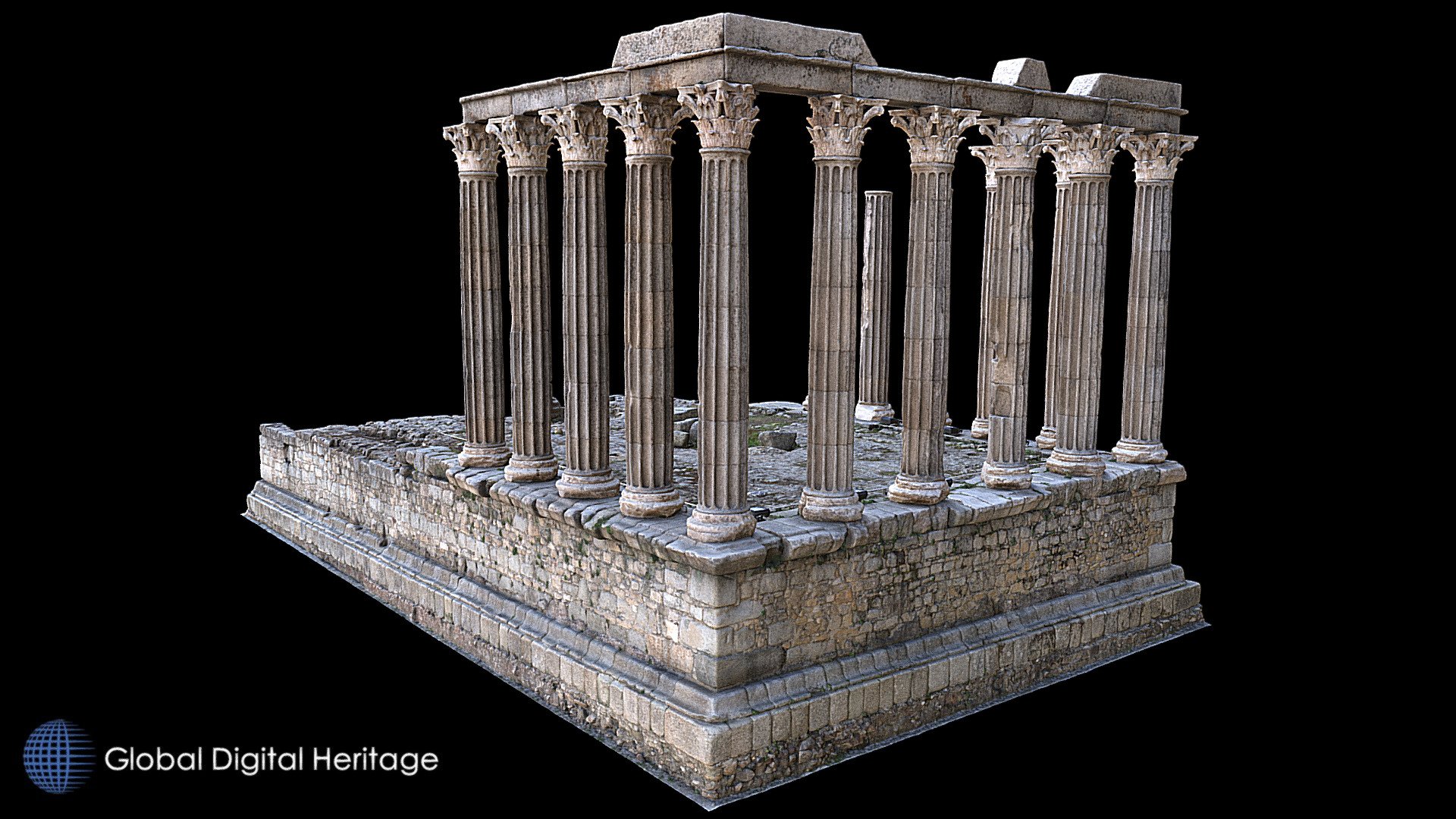 Roman Temple of Evora - Download Free 3D model by Global Digital ...