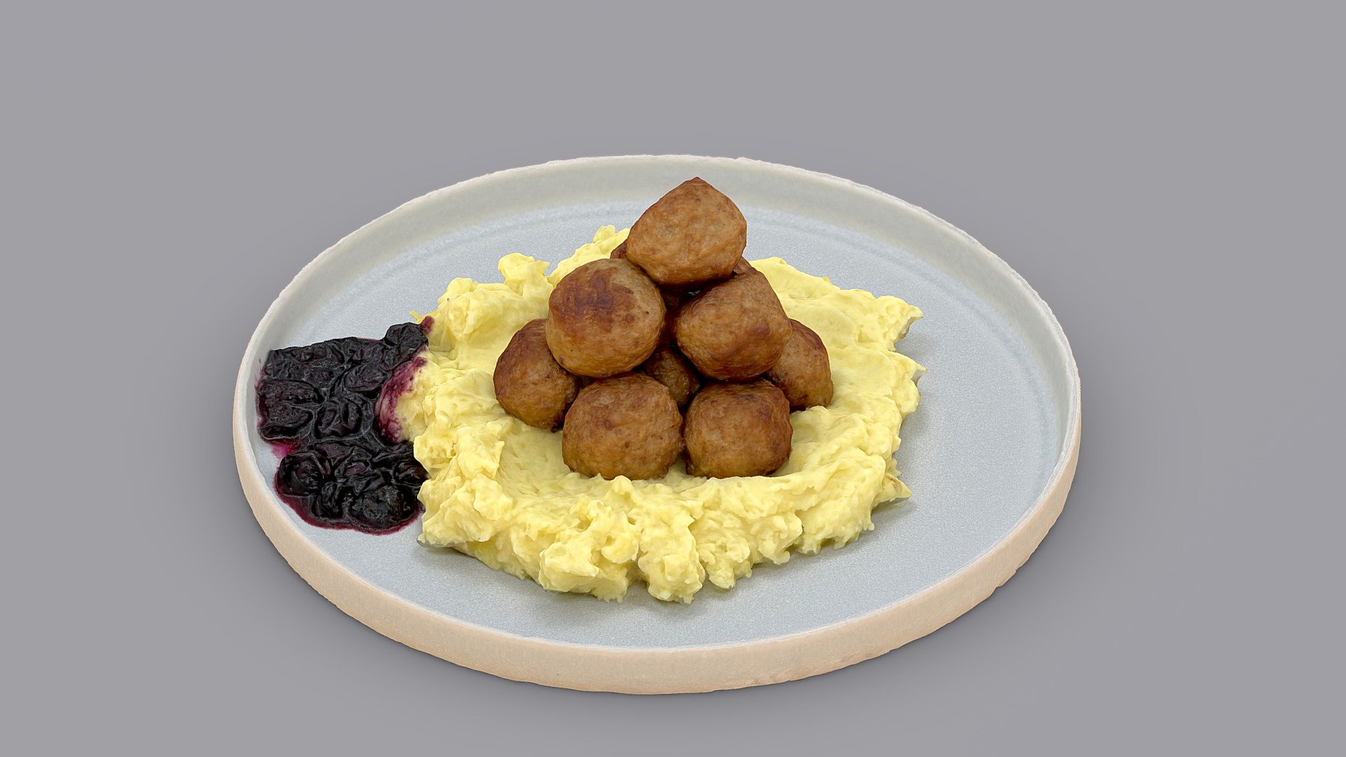 Simple Swedish Meatballs - 3D model by Zoltanfood [9361019] - Sketchfab