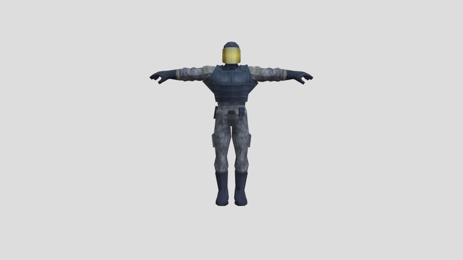 Unused Basic Soldier (Hulk 2003 Game) T- Pose - Download Free 3D model ...
