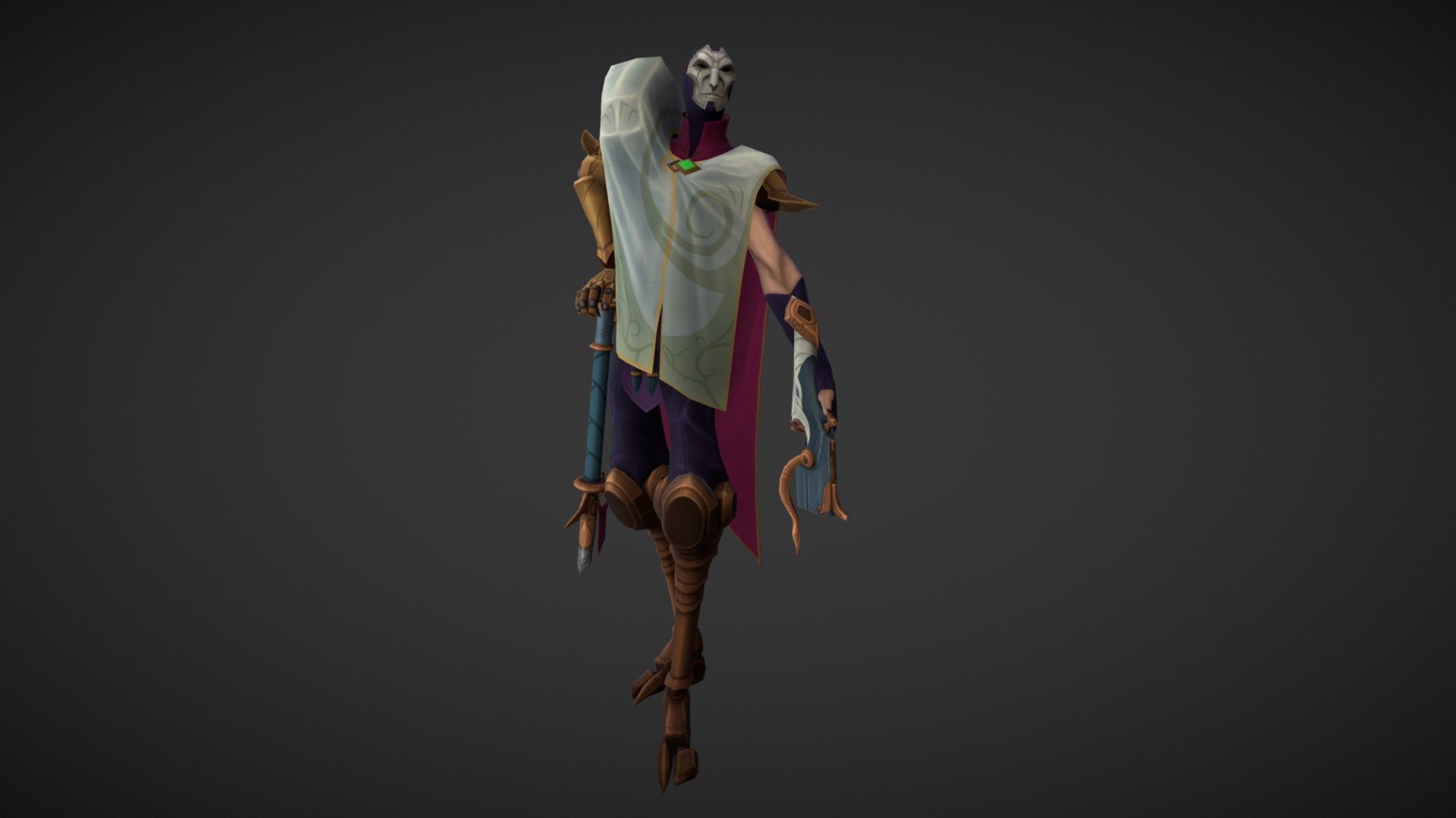 Jhin The Virtuoso - Riot Creative Contest 2017 - 3D model by Haub ...