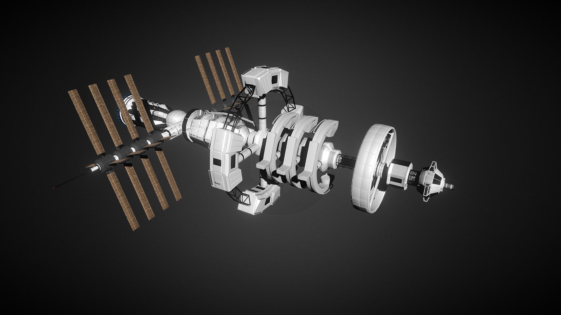 SpaceStation - 3D model by Anra9shi (@Wanchana_ruea) [9367a76] - Sketchfab