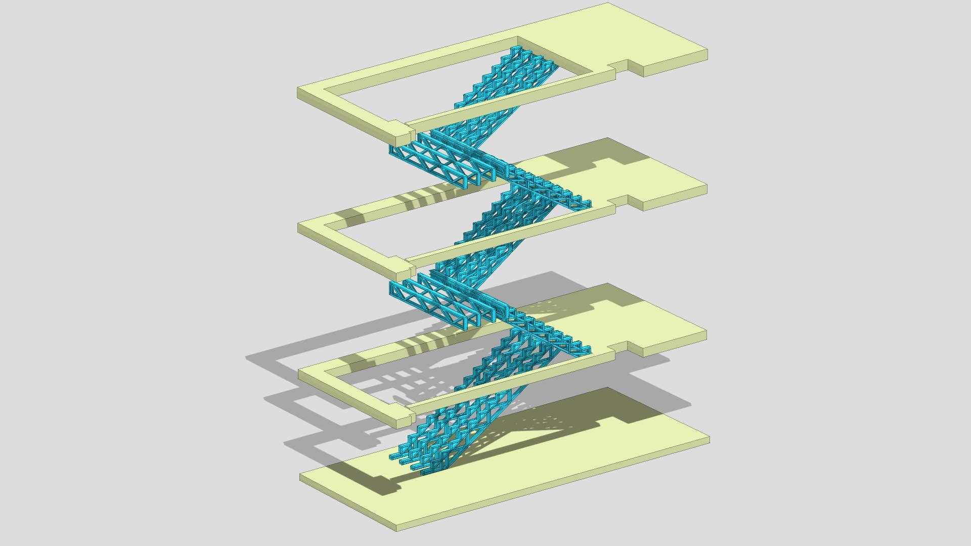 3 Level Staircase - 3D model by Ldpds [93680ce] - Sketchfab