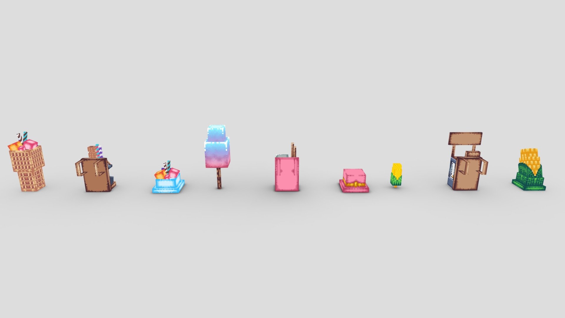 Carnival Snacks Set - Buy Royalty Free 3D model by EliteCreatures ...