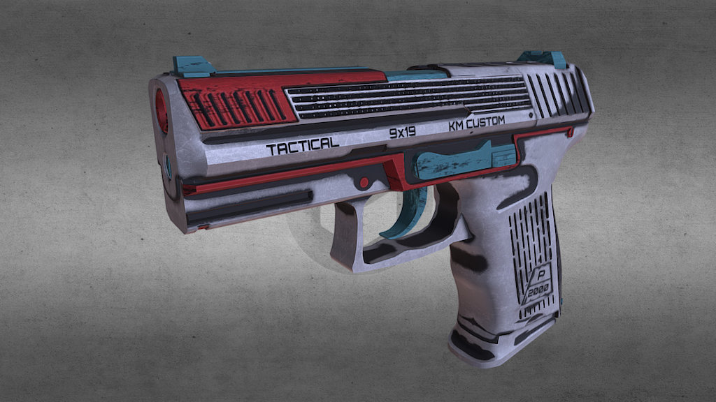 p2000 x001 tactical v1 - 3D model by knifematters [936c024] - Sketchfab