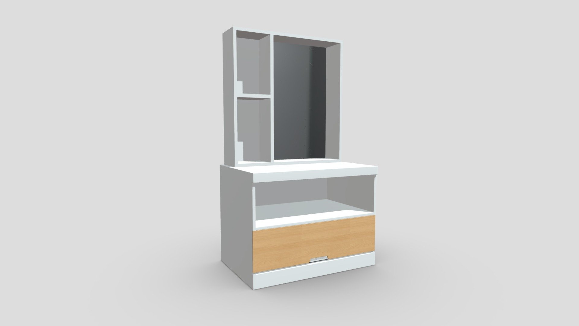 Pure 2-tier storage seated dressing table - Buy Royalty Free 3D model ...