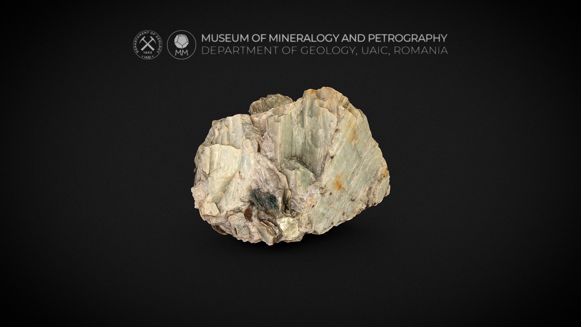 Light-green Spodumene in pegmatite - 3D model by Museum of Mineralogy ...