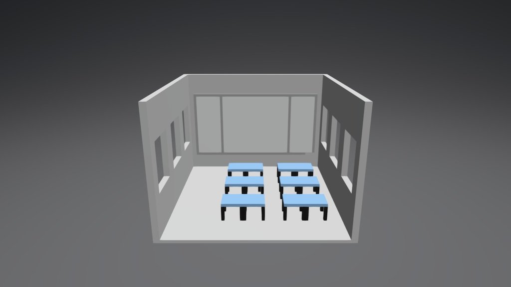 classroom model - 3D model by rae (@stinqrae) [9371838] - Sketchfab