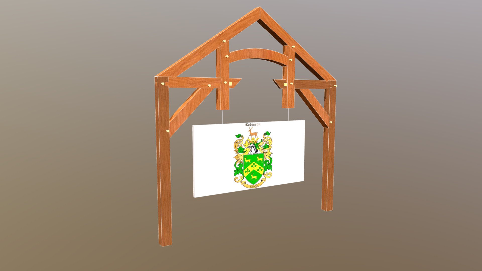 Timber frame Sign - 3D model by Allan Robinson (@arobins2) [9371b93 ...