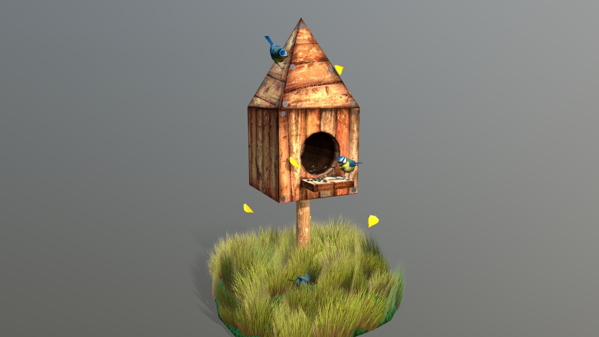 Birds having fun - Download Free 3D model by Joanne🕷Chew (@joan8ied ...