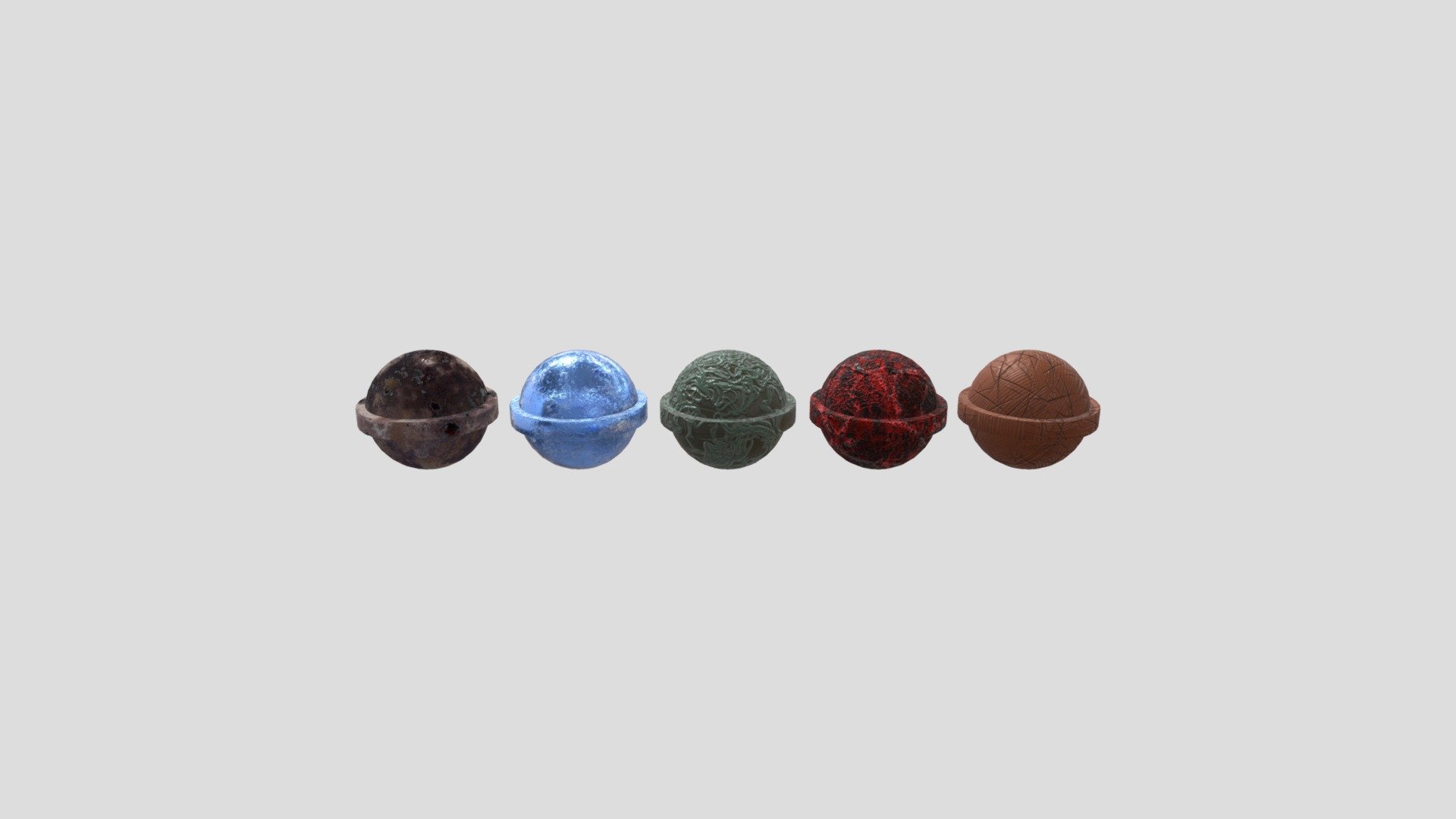 Brown Spheres - 3D model by Rowsoferra [9376f36] - Sketchfab