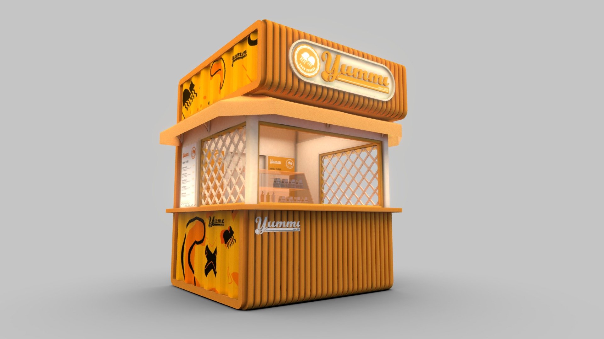 FOOD VENDOR KIOSK TE - Buy Royalty Free 3D model by fasih.lisan ...