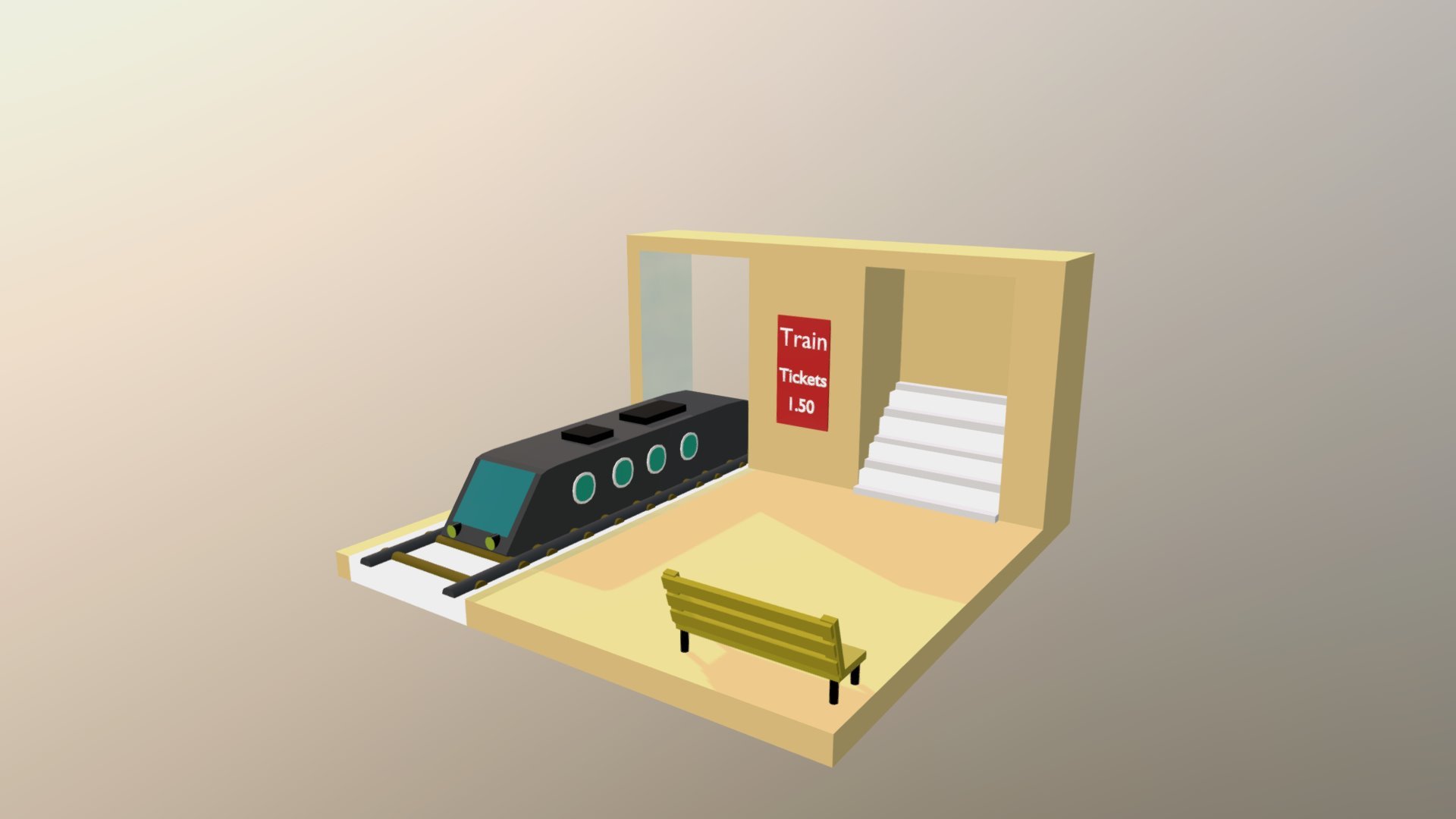 train - 3D model by Nathan Choo (@NathanChoo) [937f3c8] - Sketchfab