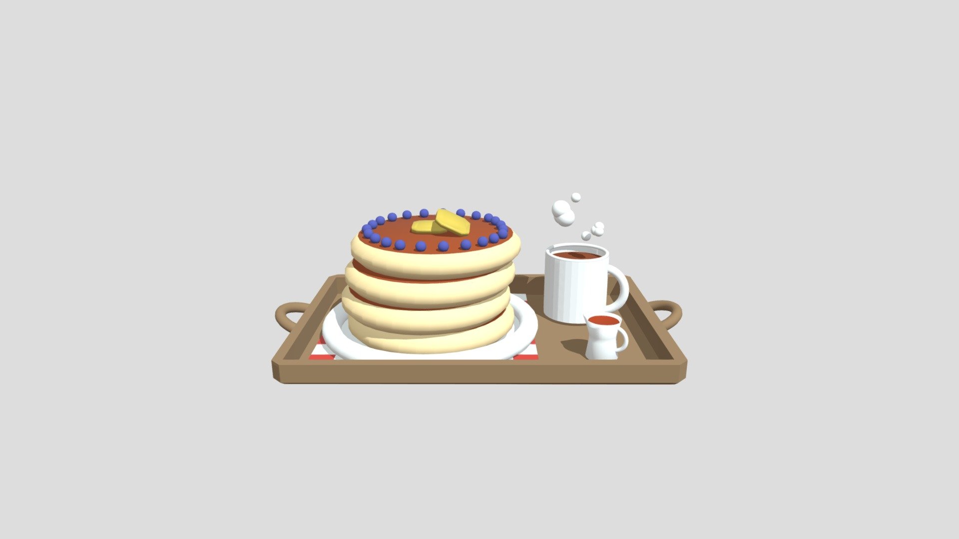 Simple Breakfast - 3D model by dianasosa [937f8f3] - Sketchfab