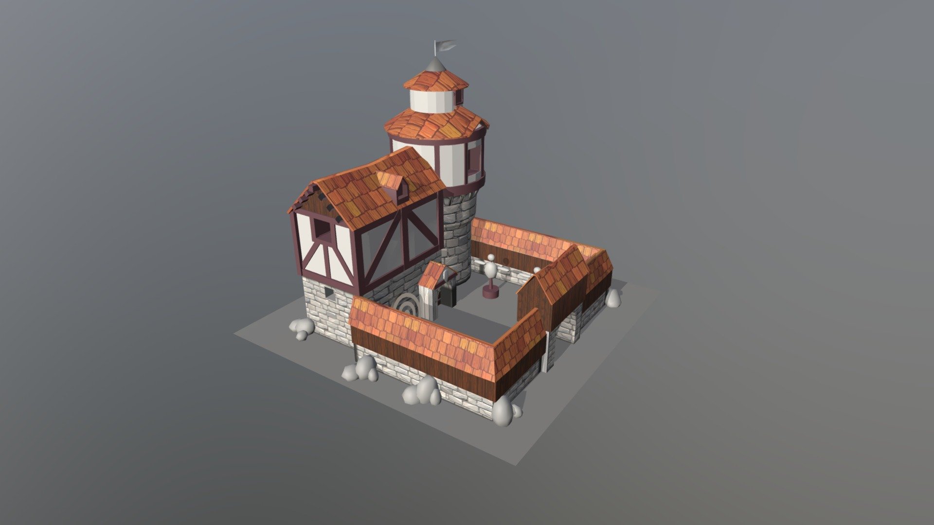 Medieval barracks - 3D model by oralbeck.orachimaro [93818b7] - Sketchfab