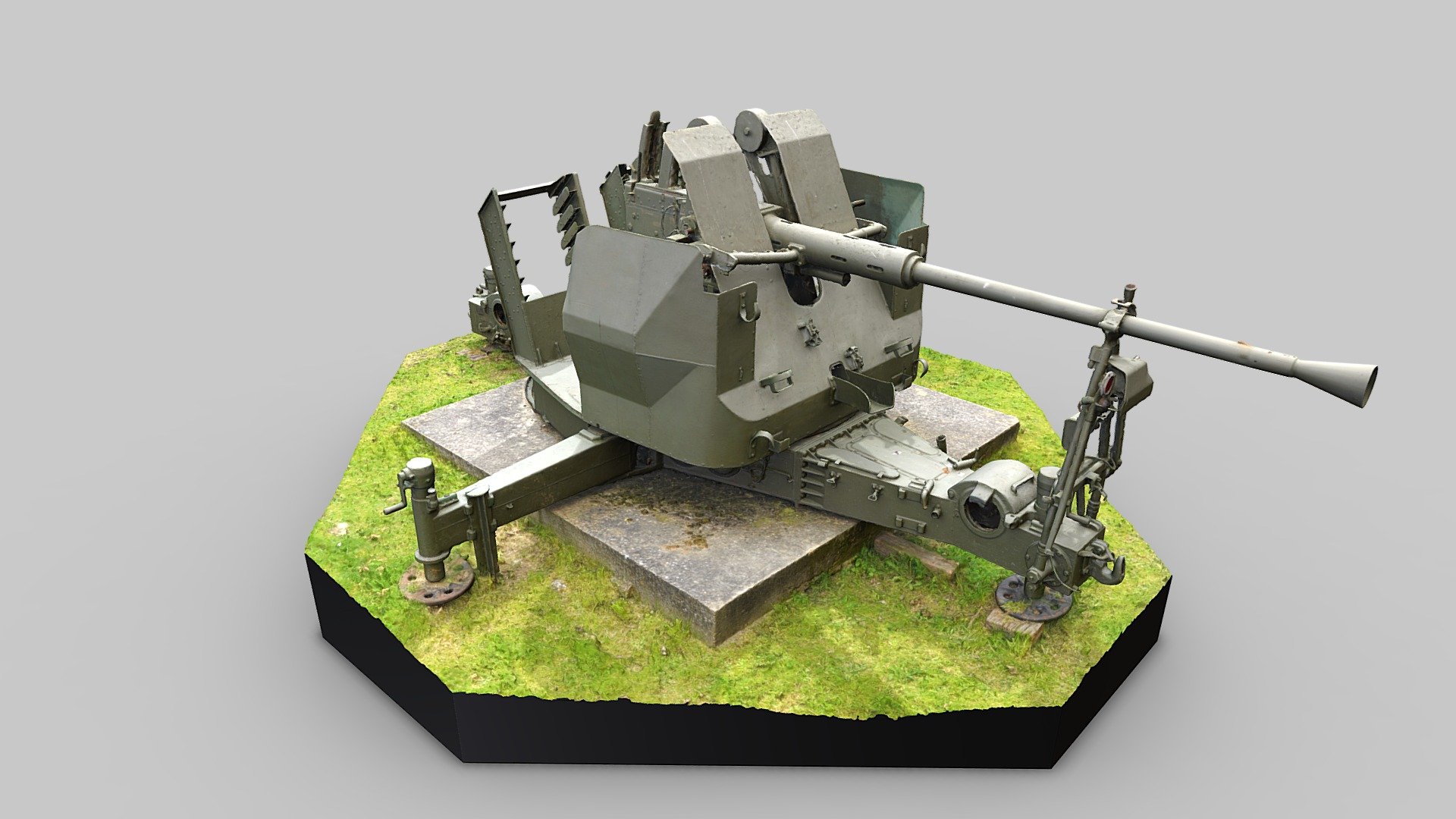 Heavy Anti Aircraft Gun - Buy Royalty Free 3D model by artfletch ...