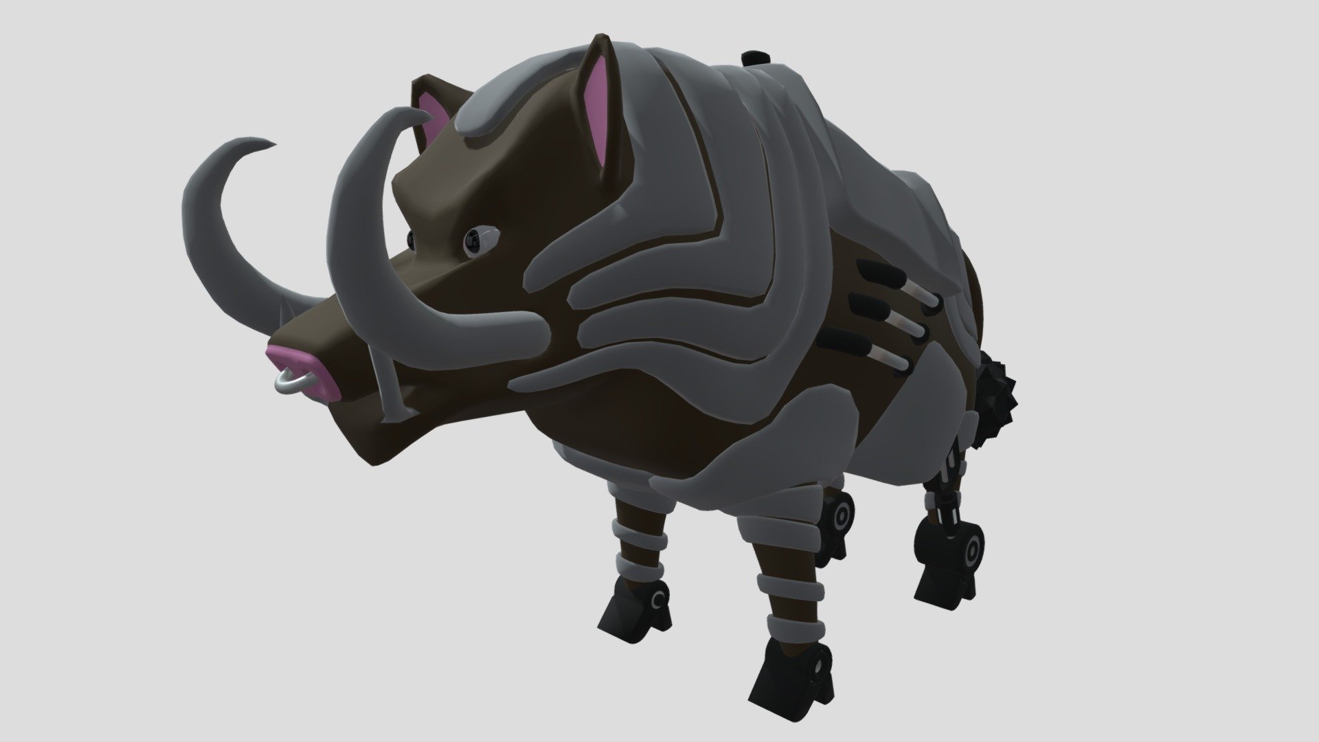 Wild Pig With Armour - 3D model by daftydesigns [93832f8] - Sketchfab