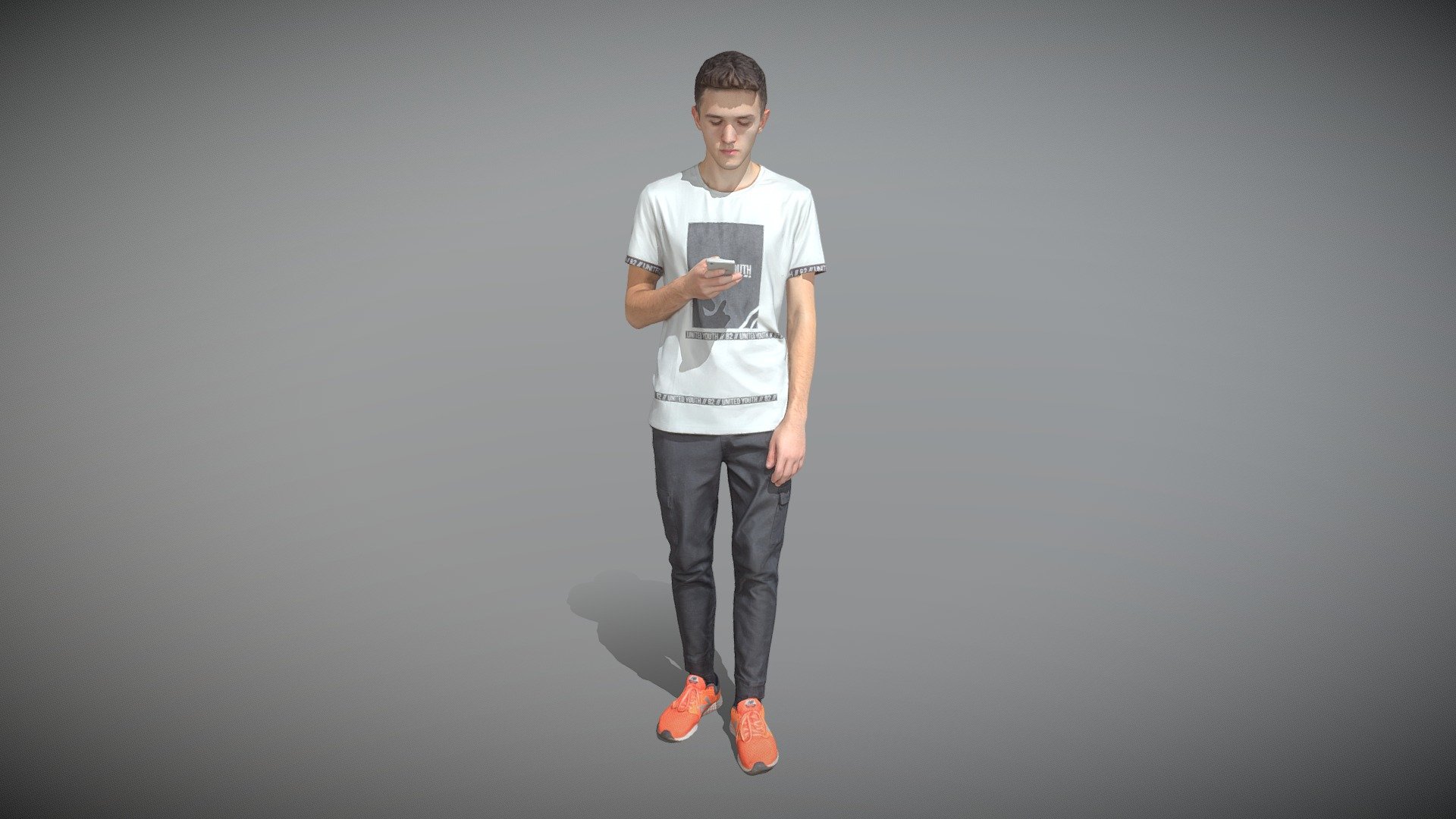 Young man is texting a message 30 - Buy Royalty Free 3D model by ...