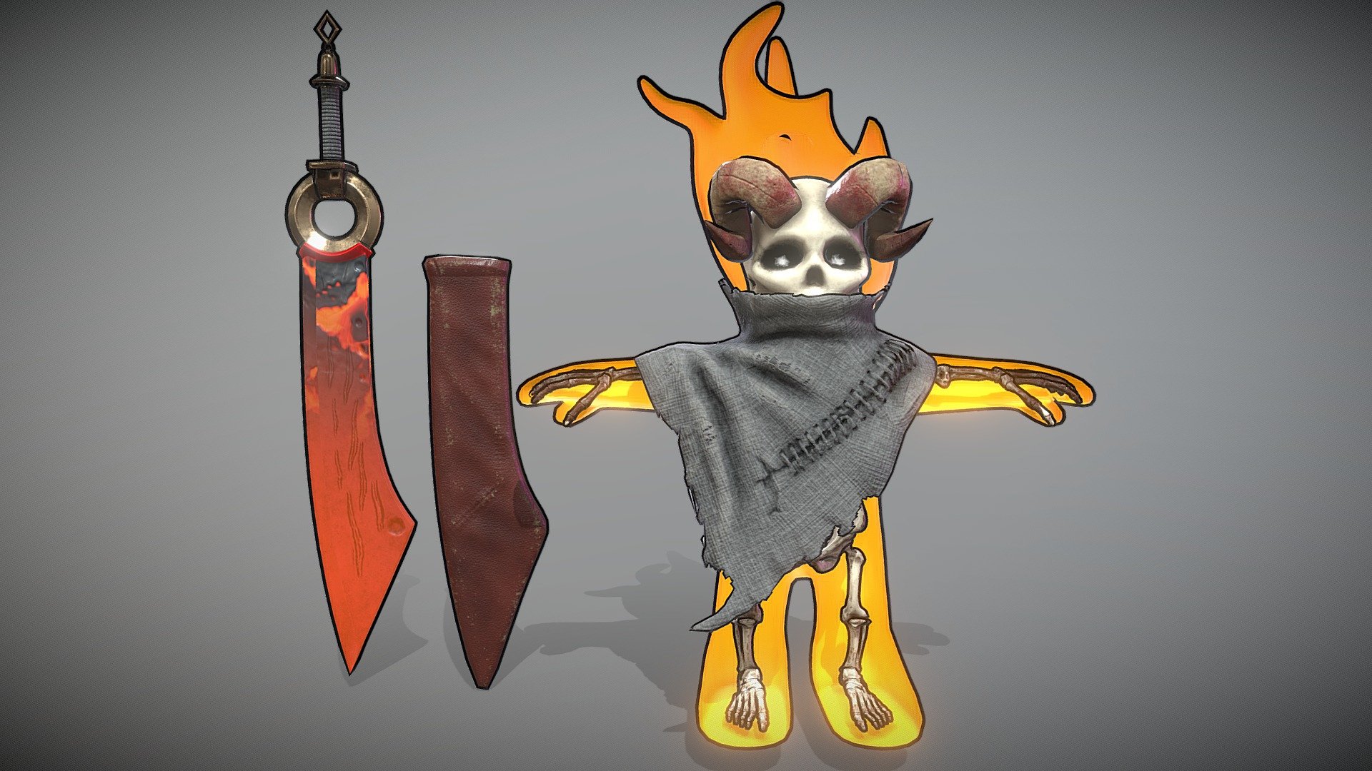 Ghost Stylized Skeleton - Buy Royalty Free 3D model by Natam.Antony ...