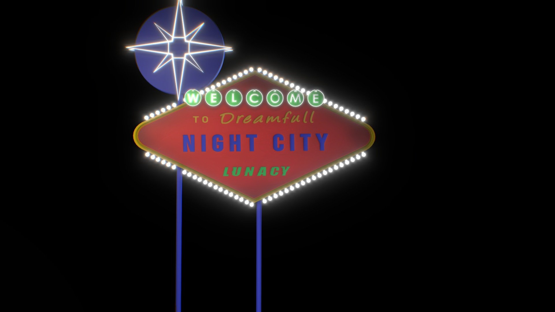 Las Vegas Custom Sign - 3D model by QuantumBerry [9387b2f] - Sketchfab