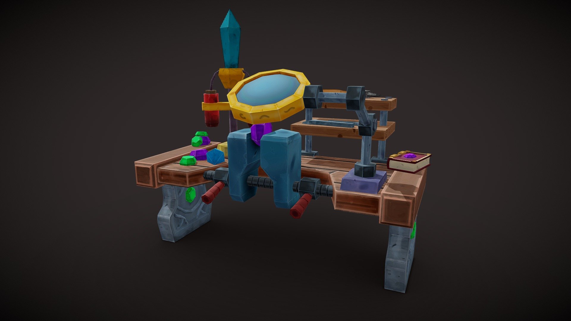 Crafting Table - 3D model by samkidman3d (@samkidman) [9389e3f] - Sketchfab