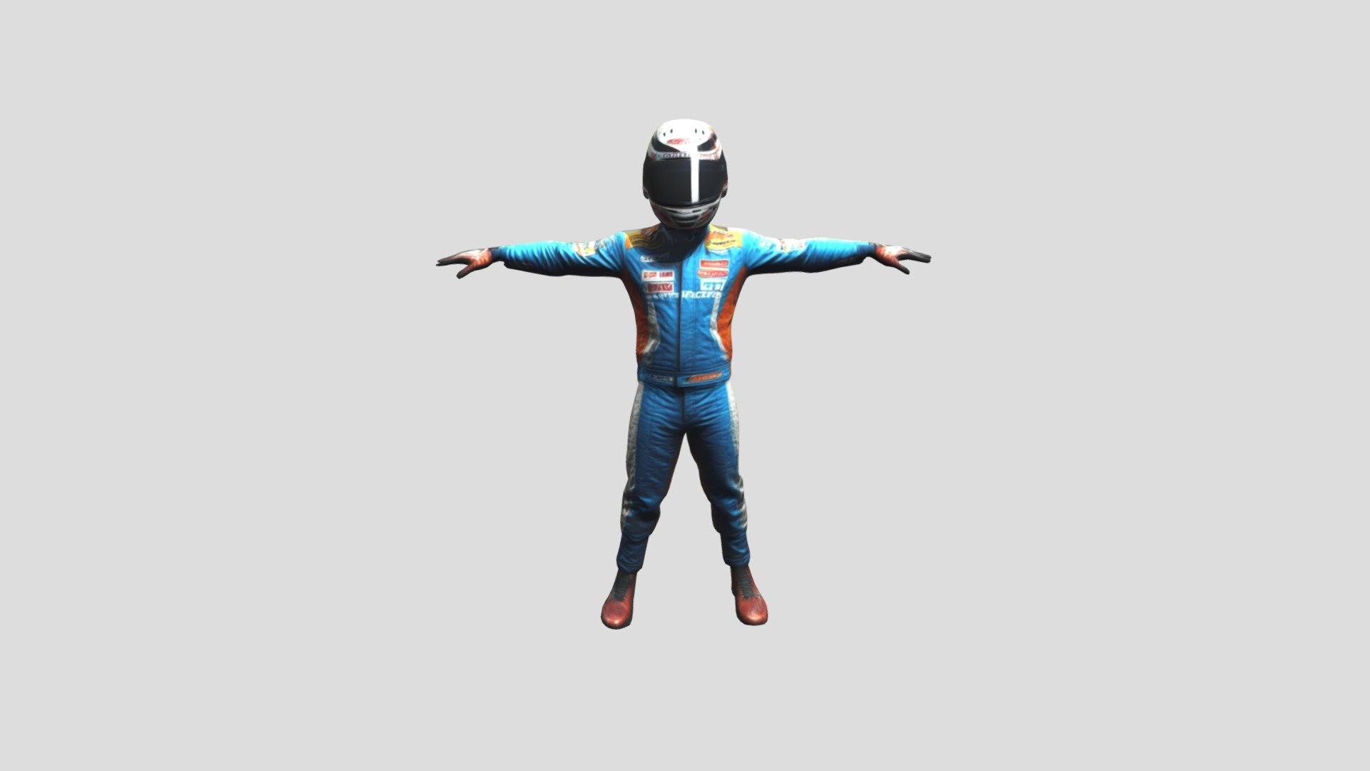 car racer driver, T pose - Download Free 3D model by Chenzoss [938a6eb ...