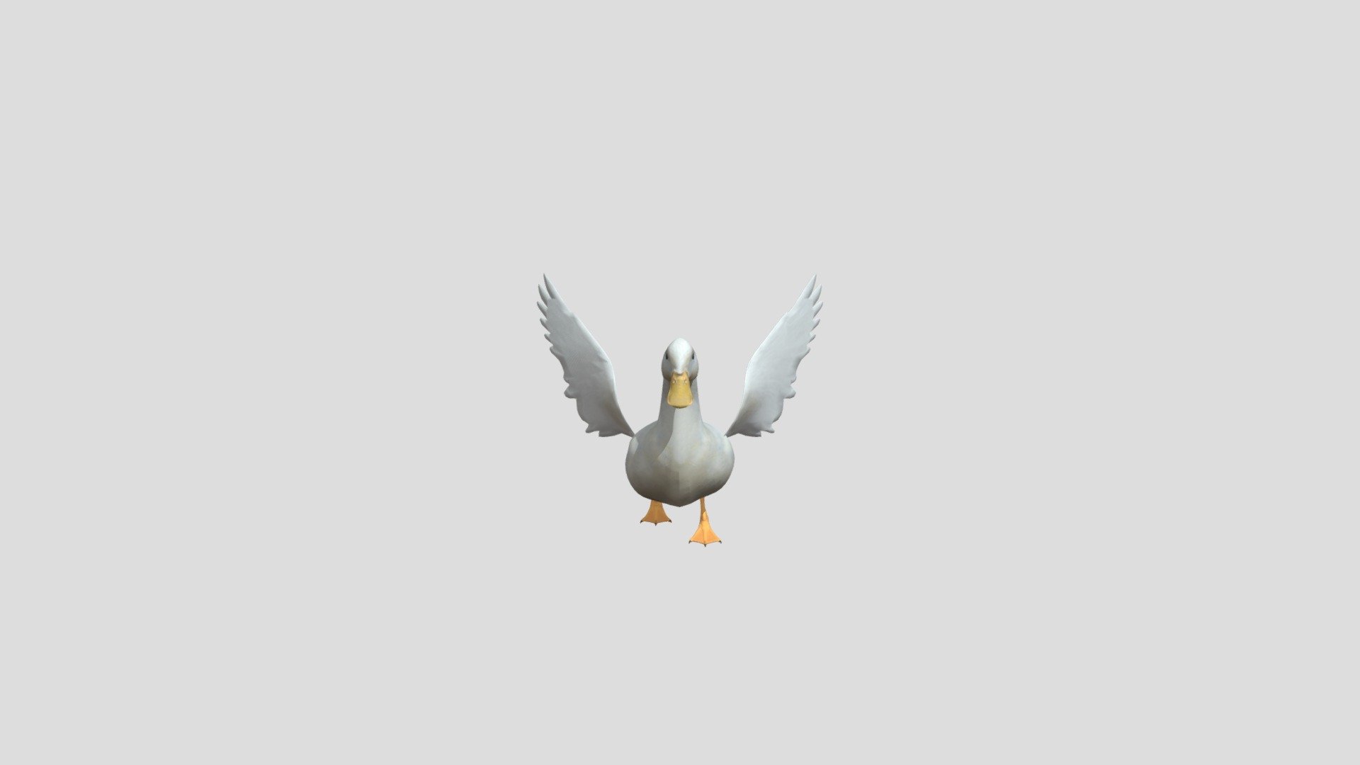 aflac-duck_v3_walking - 3D model by sakuramoto [938ea35] - Sketchfab