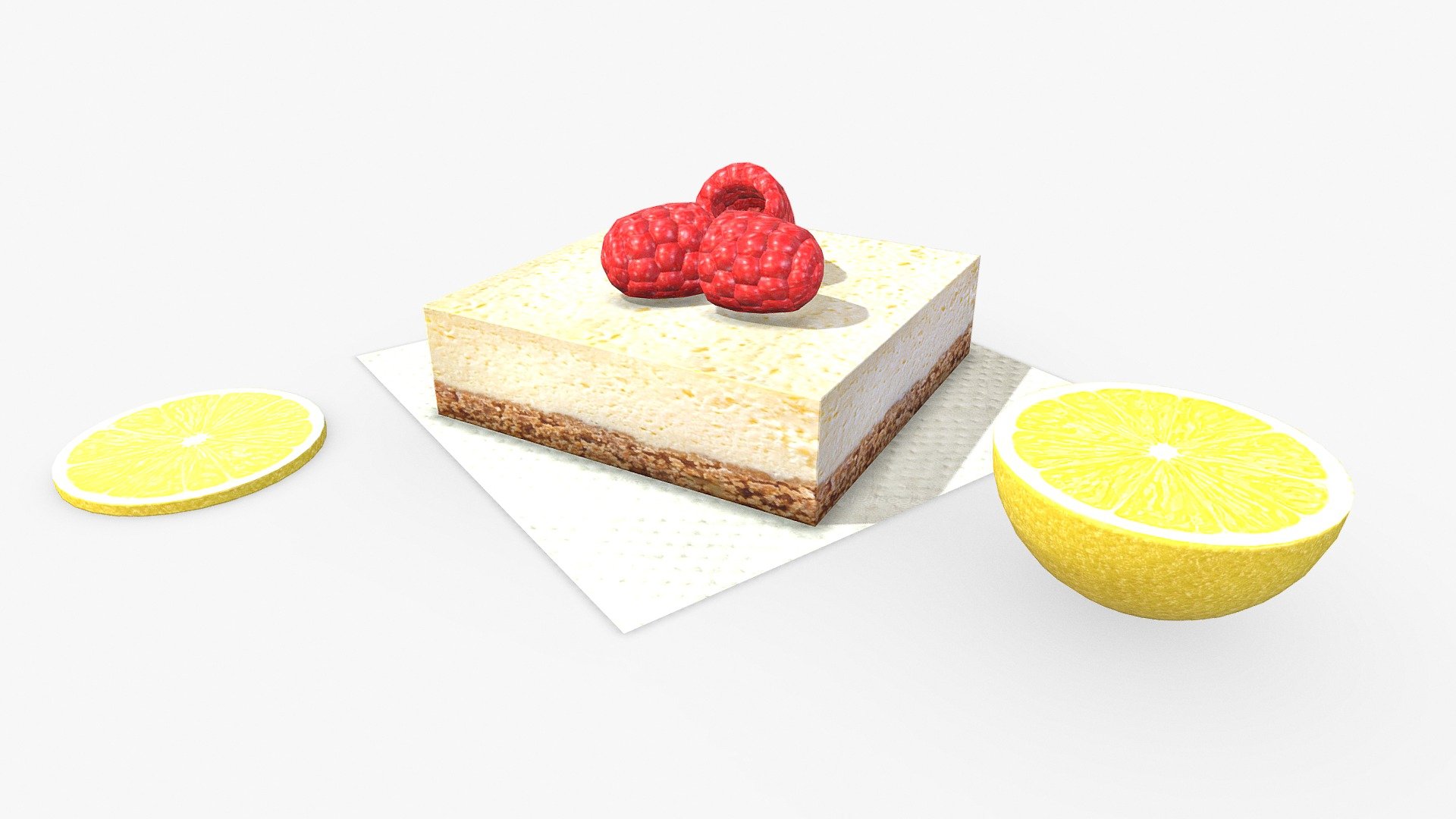 lemon cheese cake - Download Free 3D model by Pieter Ferreira ...