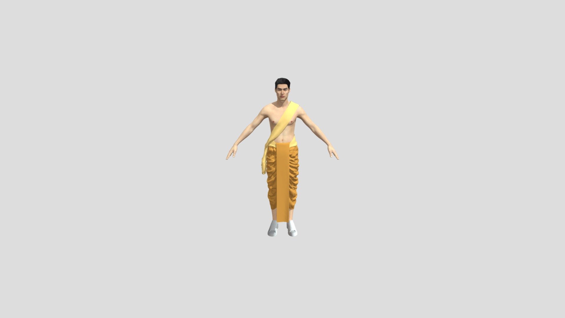 Bhagwa Dhoti 3D Model - 3D model by VG_Technology (@creativeranger4331 ...