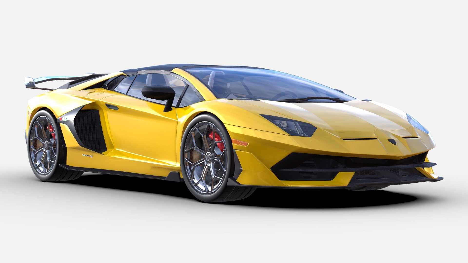 3D model Lambo Aventador SVJ yellow no. 5/30 - Buy Royalty Free 3D ...
