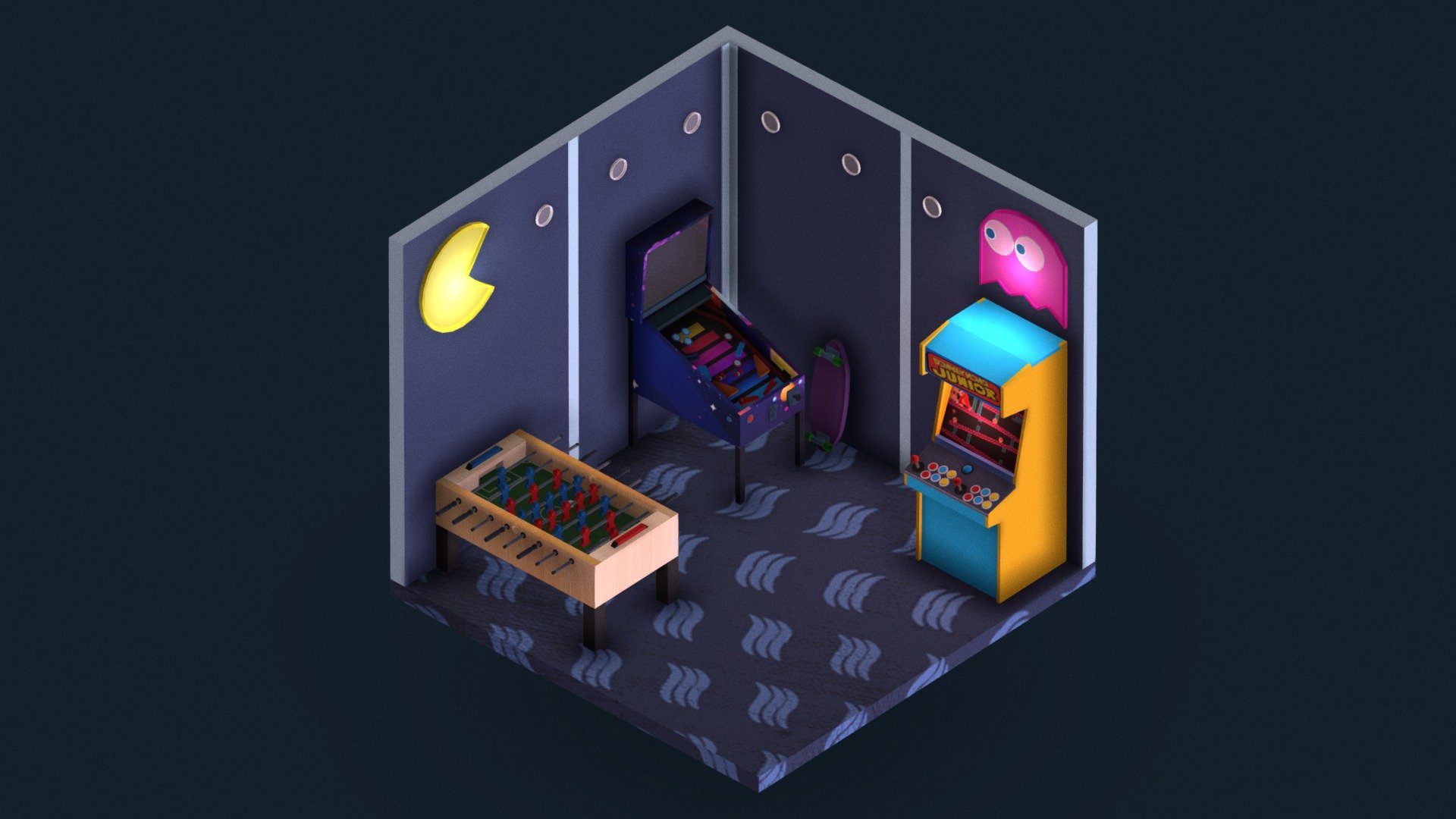 Arcade Room - Download Free 3D model by Davi Fox (@davifox) [939a34c ...