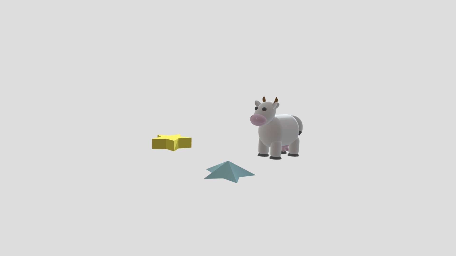 Cow and stars - 3D model by robin.row [939c18e] - Sketchfab