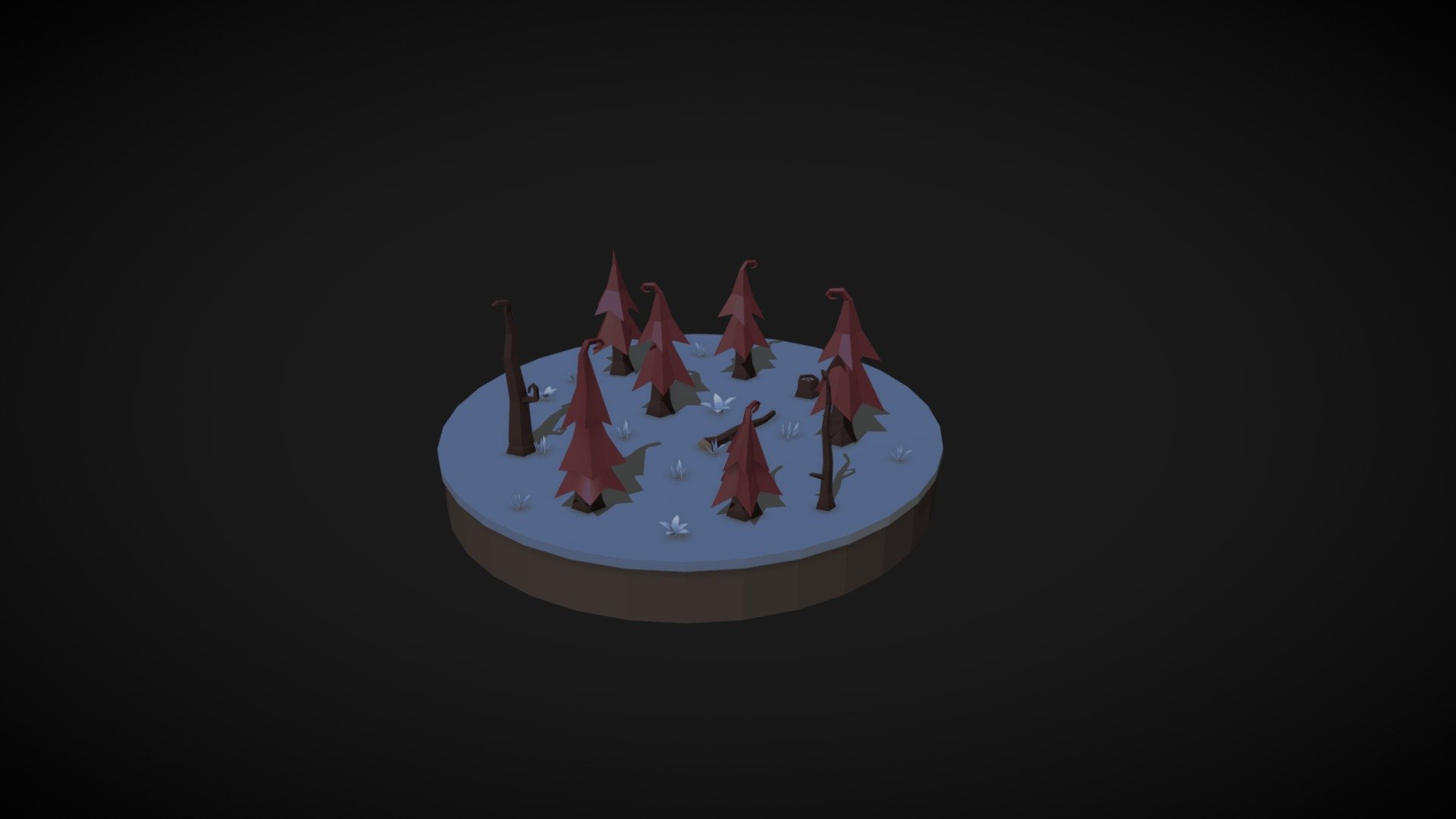 Midnight in the forest. - 3D model by PamPo [939d878] - Sketchfab