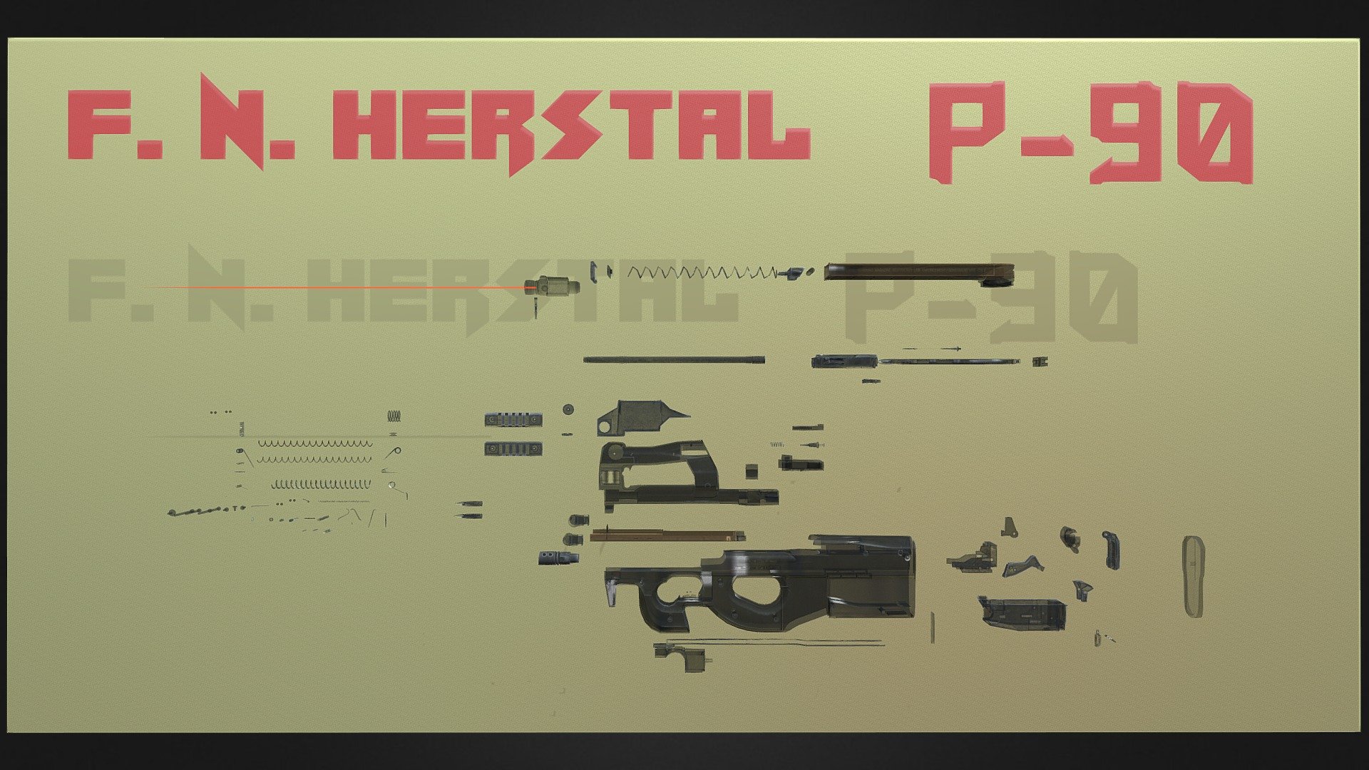 FNP90 - 3D model by The WarVet (@TheWarVet) [93a145c] - Sketchfab